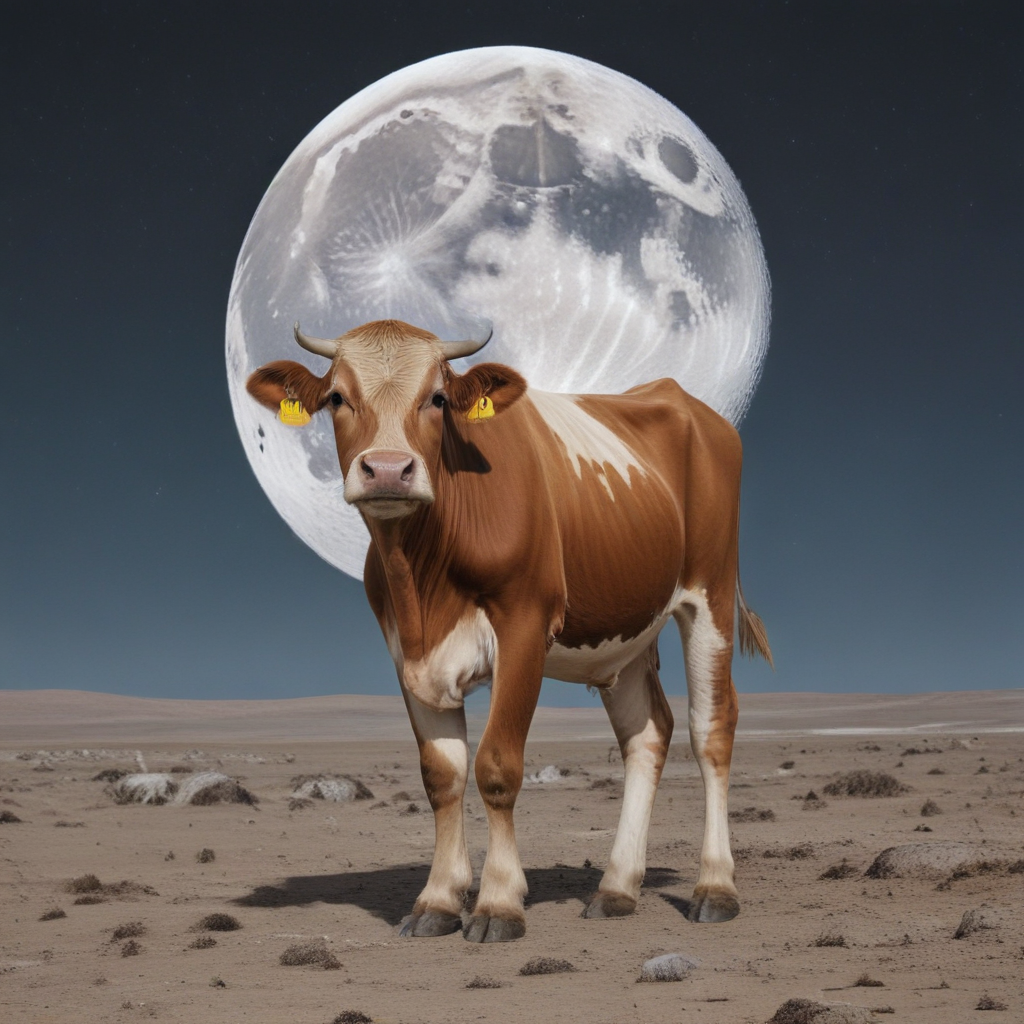 cow on moon