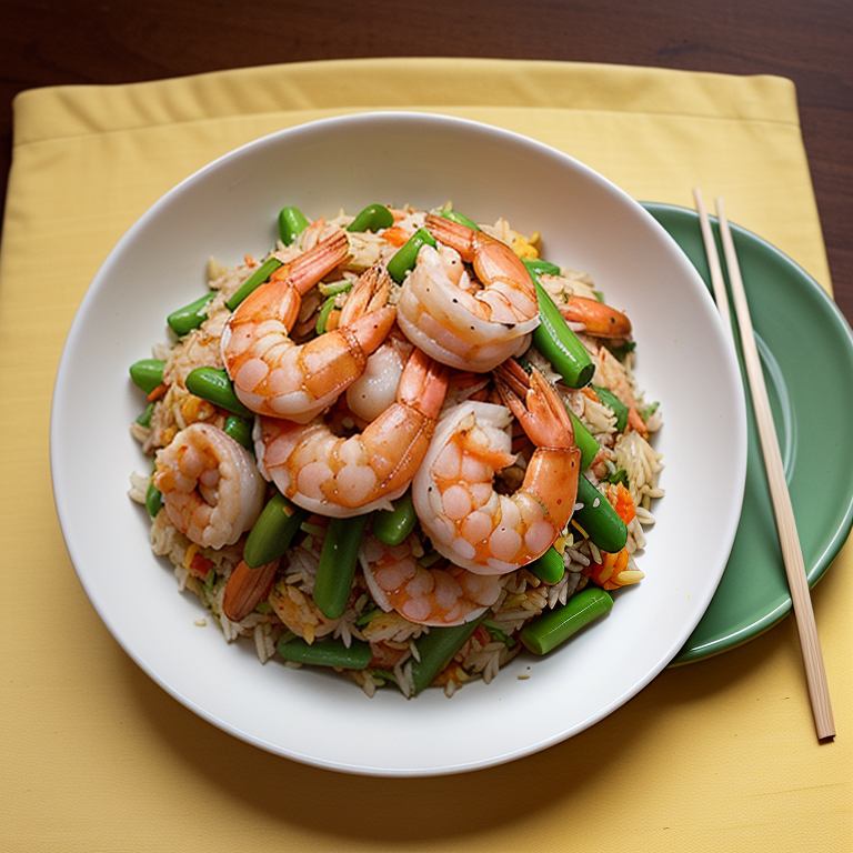 Deliciously Cooked Shrimp Served with Steamed Rice and Sauces on the Side