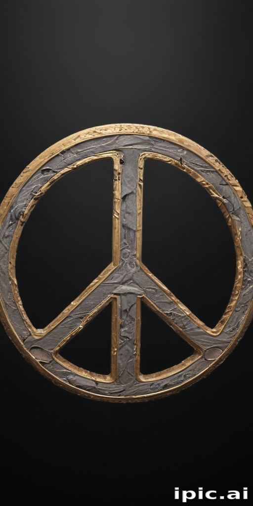 Artistic Representation of a Peace Symbol with Intricate Design Elements
