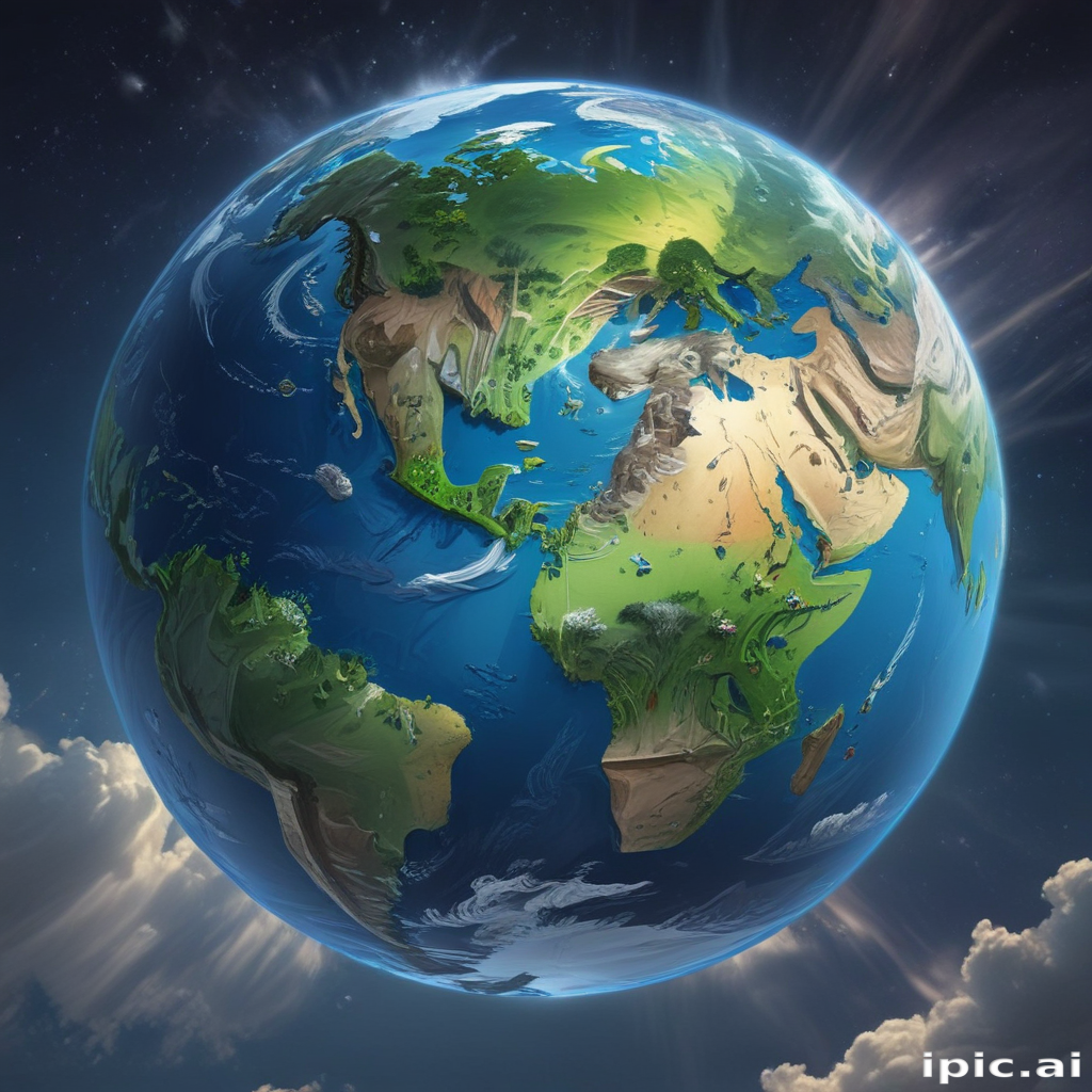 A Stunning View of Earth from Space Showcasing Its Vibrant Landscapes.