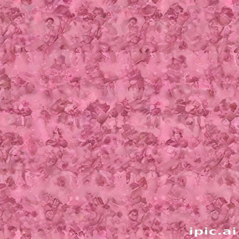 Abstract Pink Pattern Featuring Various Figures and Floral Elements ...
