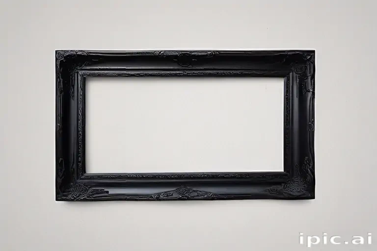 An Elegant Black Picture Frame Ready to Showcase Your Favorite Artwork