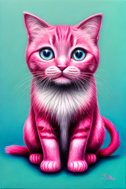 A pink cat