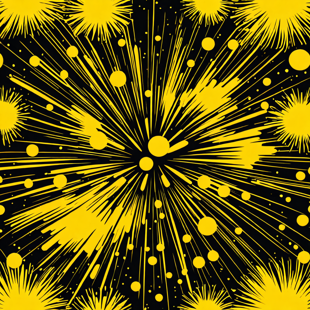 abstract explosion yellow