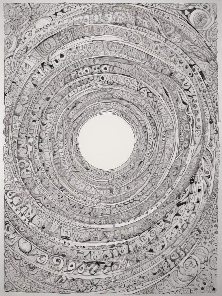 Intricate Patterns and Spirals Creating a Captivating Circular Design ...