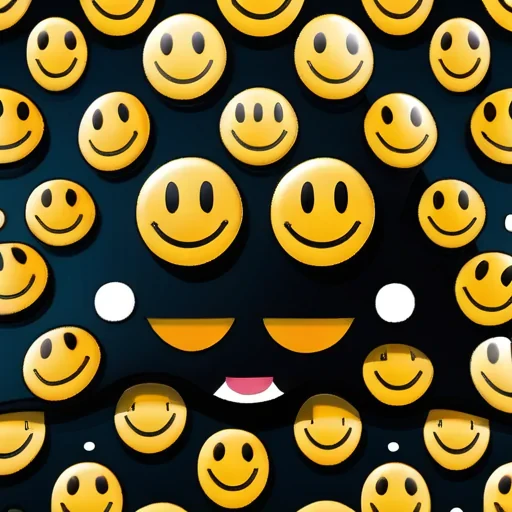 A Vibrant Collection of Smiley Faces Creating a Joyful Atmosphere.