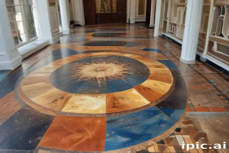 Intricate Design of a Beautifully Crafted Floor in Elegant Architecture