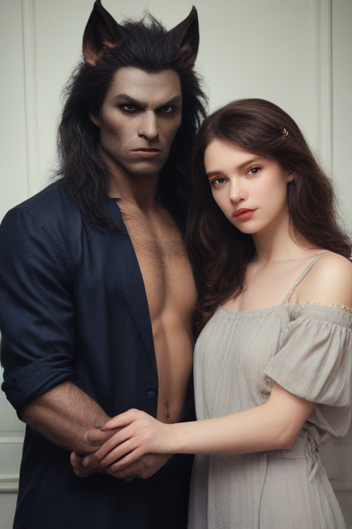 a human werewolf couple
