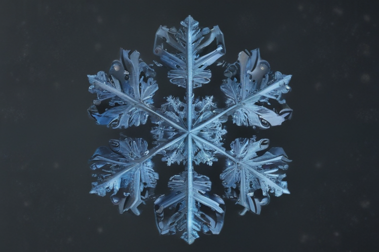 Intricate and Beautiful Snowflake Captured in Stunning Detail Against ...