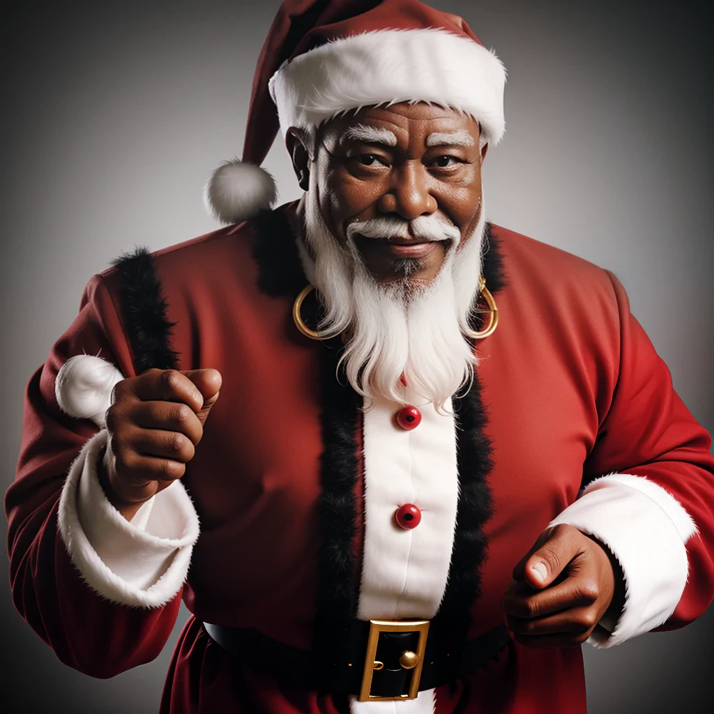 Joyful Santa Claus Spreading Holiday Cheer with a Warm Smile