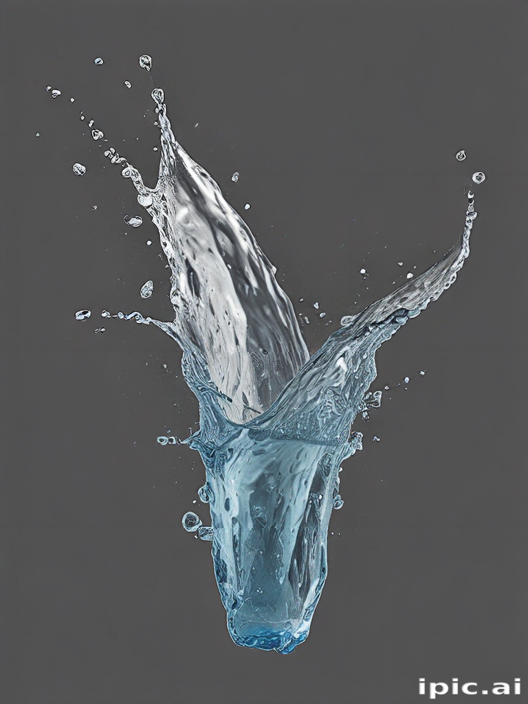 Dynamic Splash of Water Captured in Mid-Air with Stunning Clarity