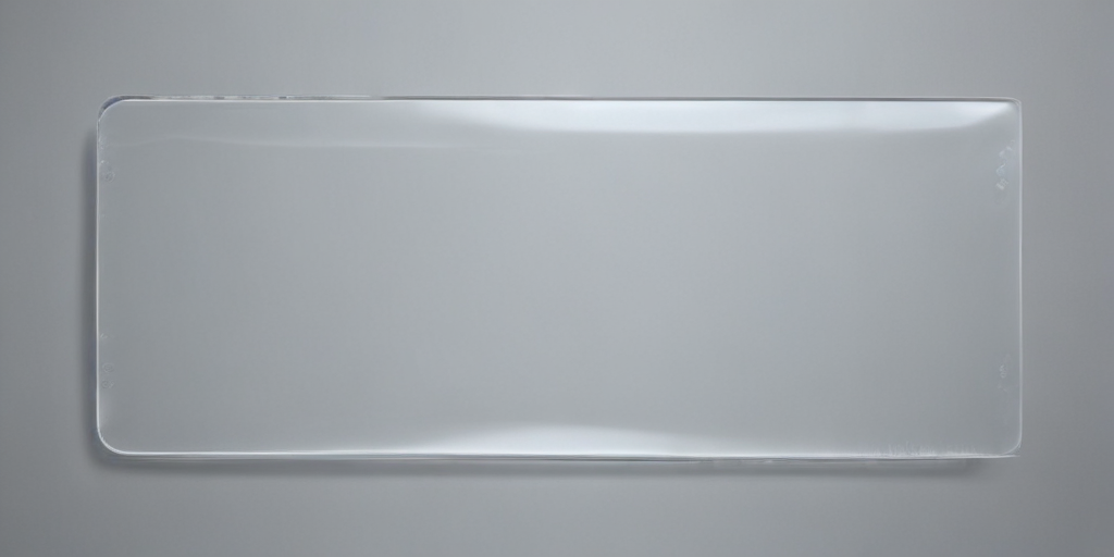 A Clear Acrylic Panel Displaying Its Smooth Surface and Edges.