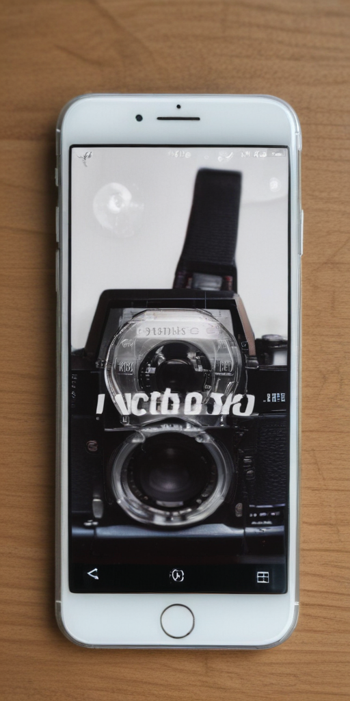 Smartphone Displaying Camera with Artistic Reflection and Creative ...