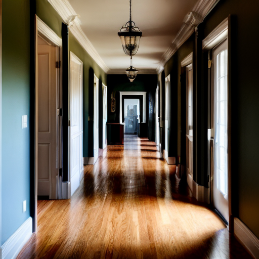 hallway of a poorly lit house