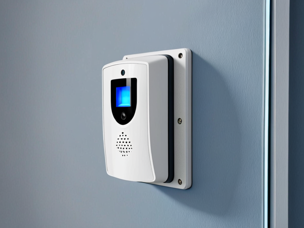 Security Alarms System with blue light