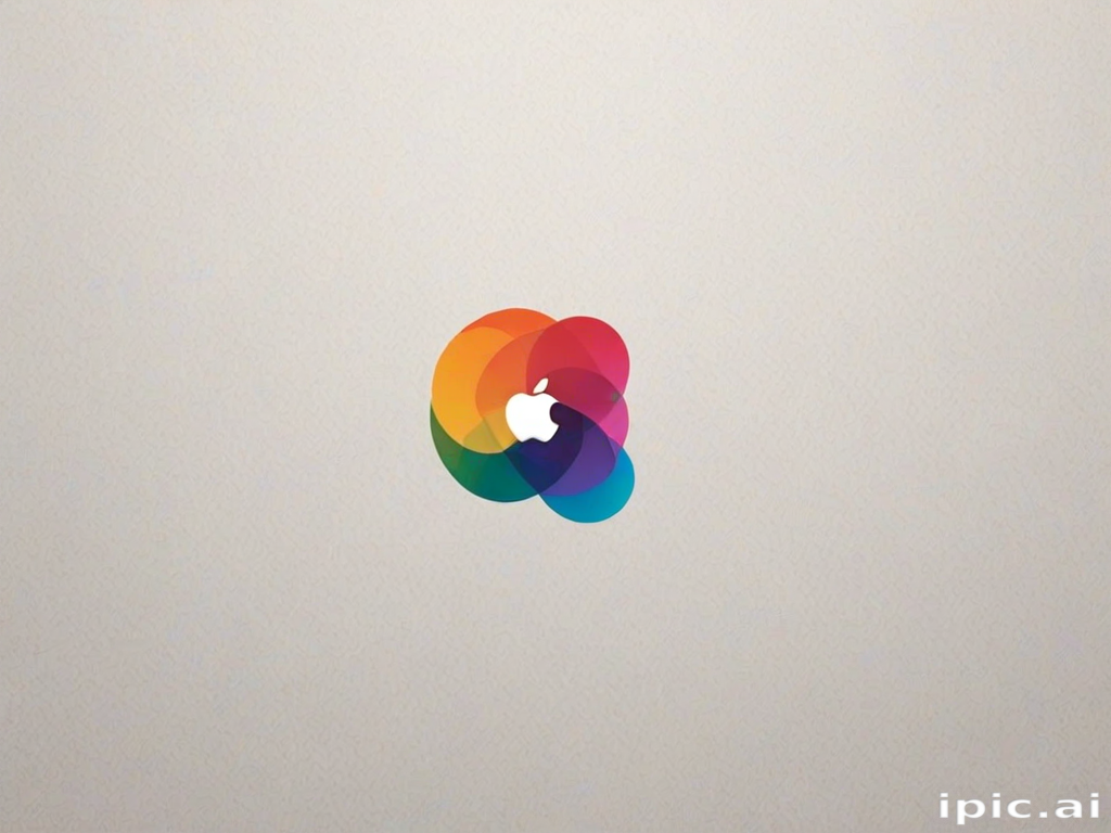 Colorful Apple Logo Blending Vibrant Shades in a Creative Design Concept
