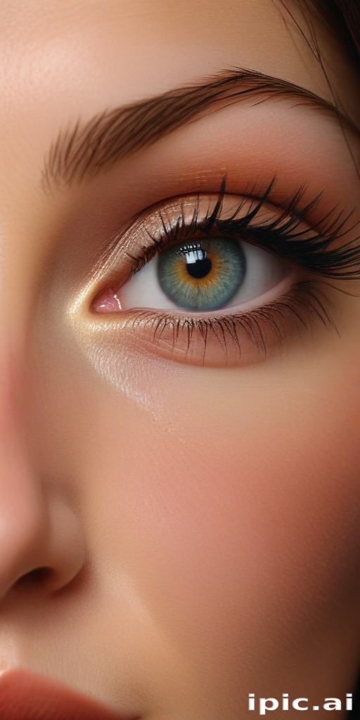 Close-Up of a Beautiful Eye Showcasing Unique Colors and Details