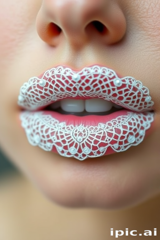 Lace-Inspired Lip Art: A Unique Blend of Beauty and Creativity
