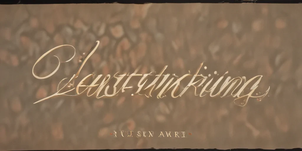 Artistic Representation of the Term 'Leistungsdruck' in Elegant Calligraphy