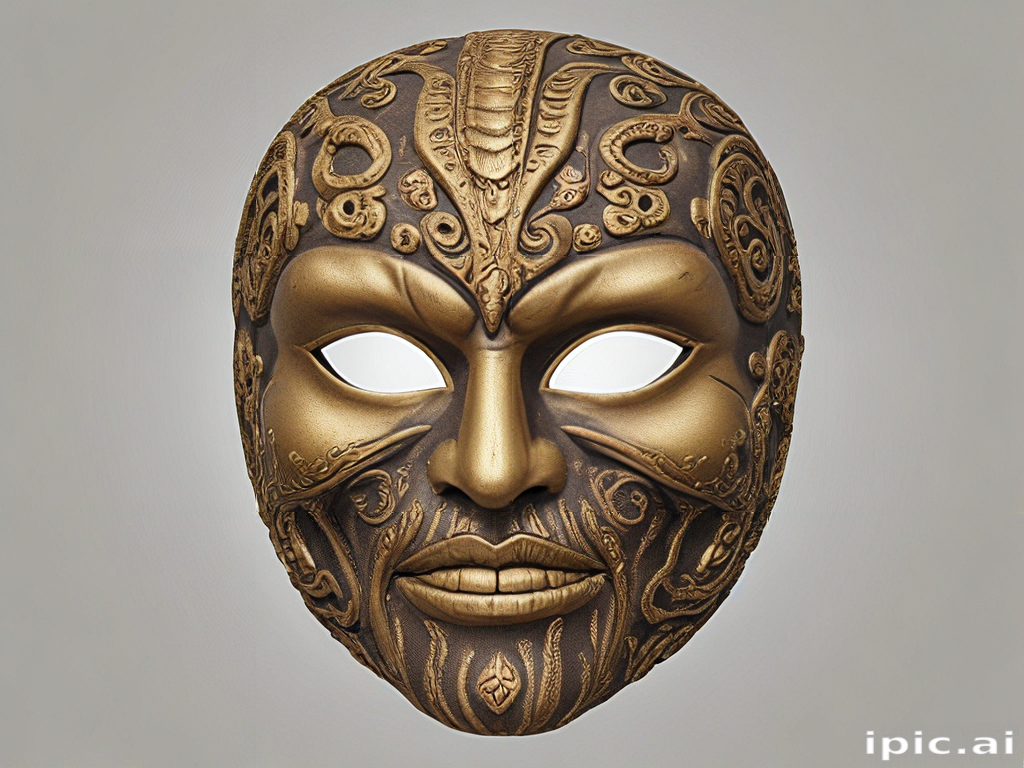 Intricately Designed Decorative Mask Featuring Intricate Patterns and ...
