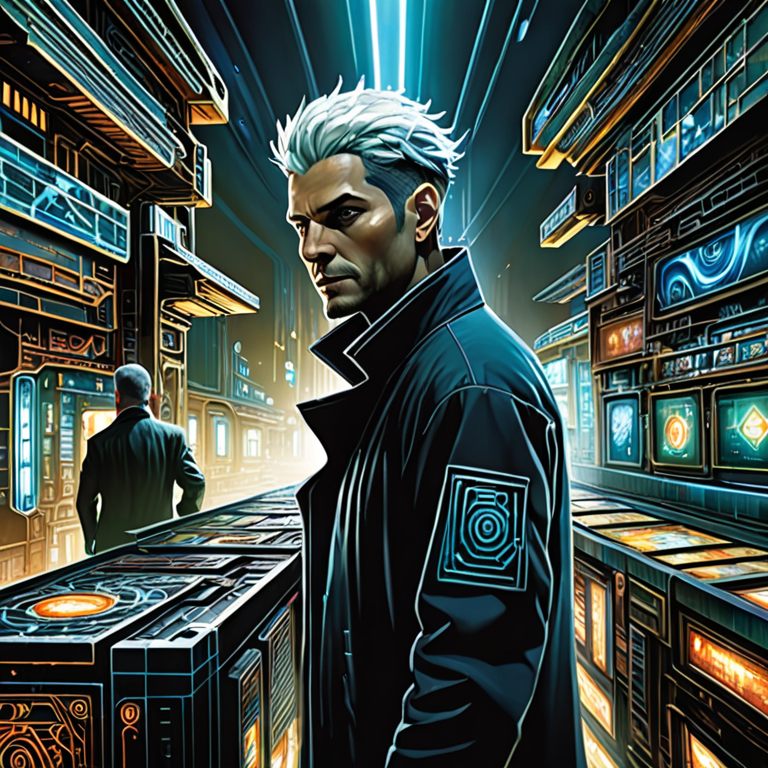 netrunner dark surreal art