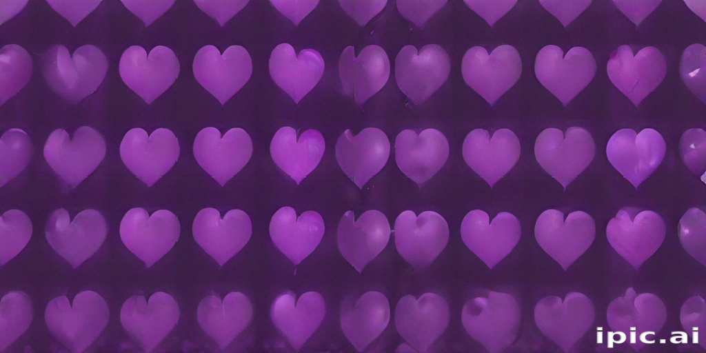 Vibrant Purple Hearts Pattern Creating a Playful and Charming Visual ...