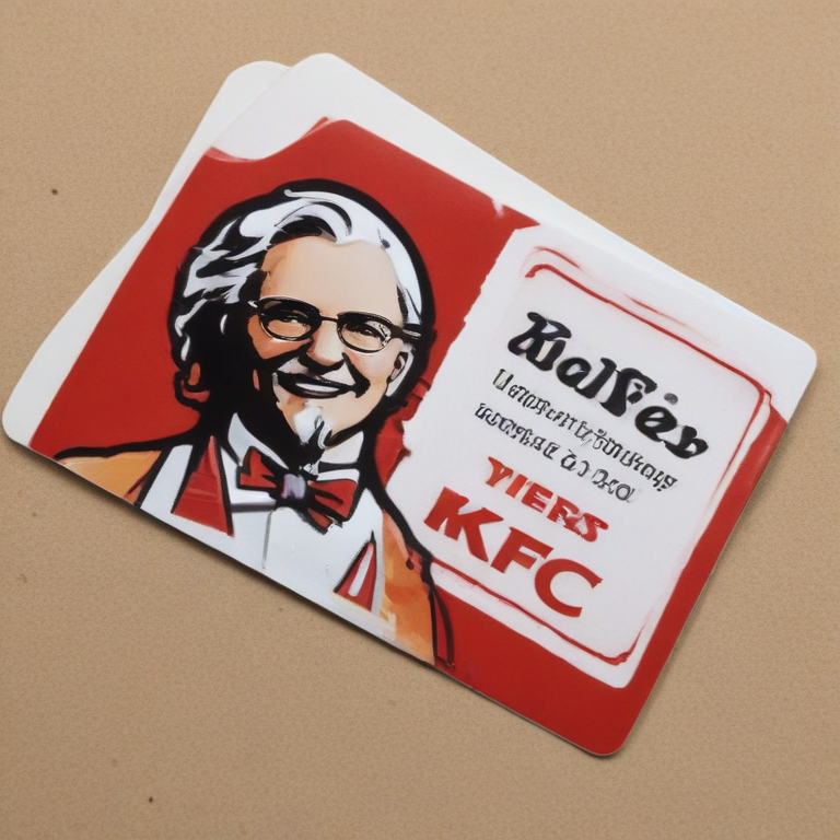 create unique image KFC gift card