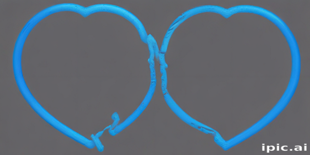 Two Interconnected Blue Hearts Symbolizing Love and Connection Between ...