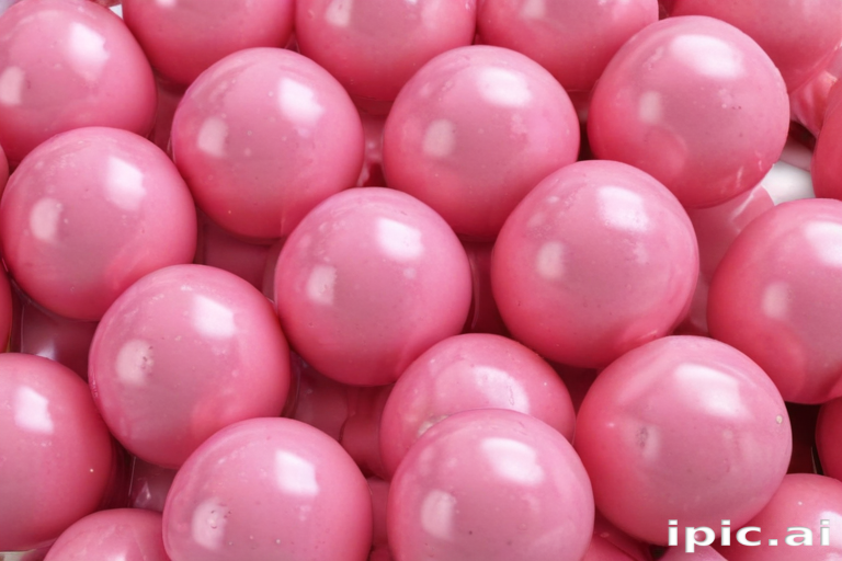 A Colorful Collection of Shiny Pink Candy Coated Chocolate Treats.