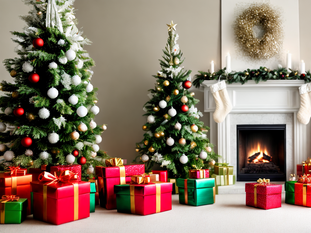 communion chalice and patten surrounded by Christmas decoration
