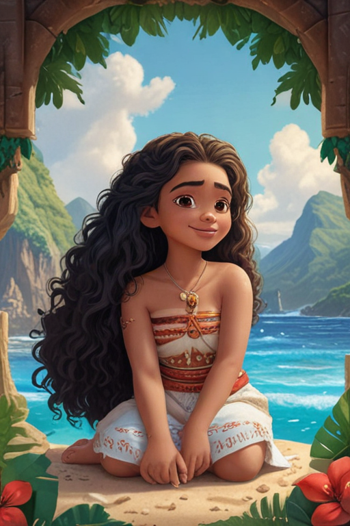 moana disney princess cute art