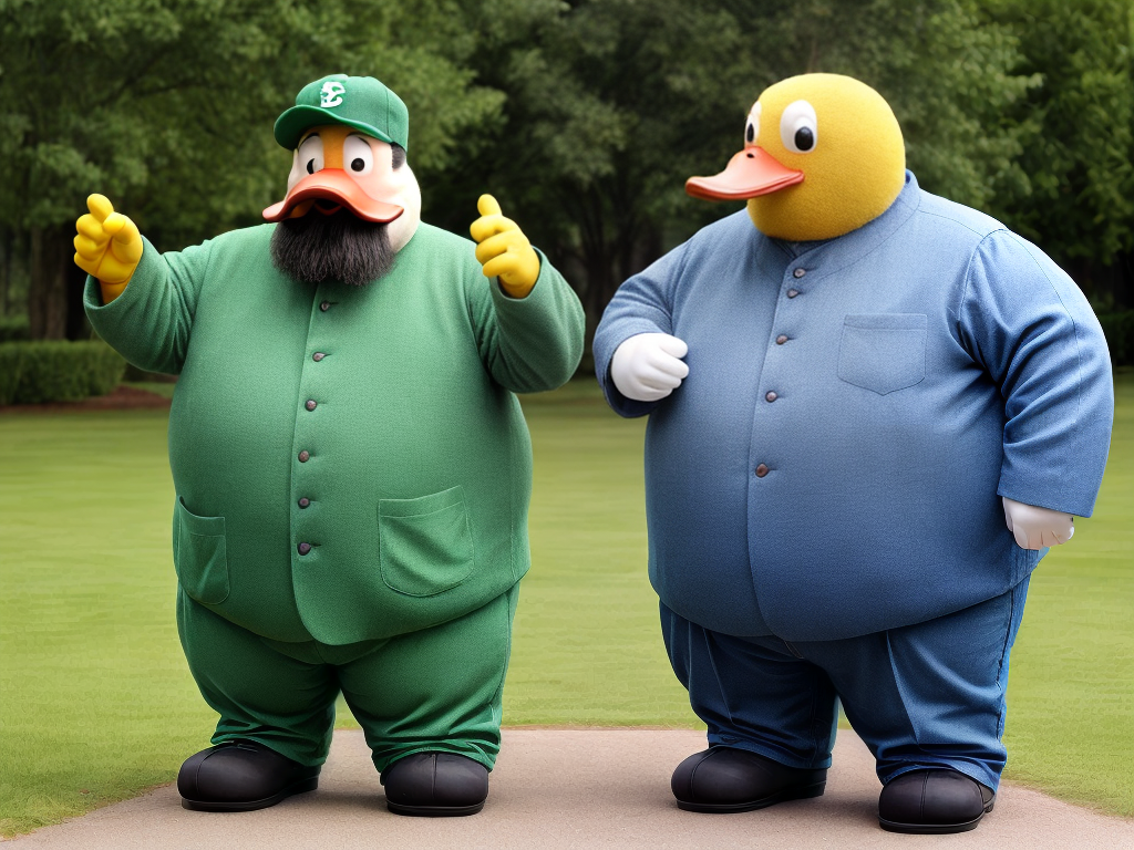 A fat man in duck avatar