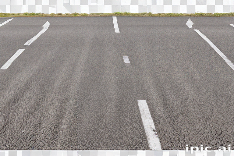 Empty Parking Lot with Distinctive Pavement Patterns and Marked Lines