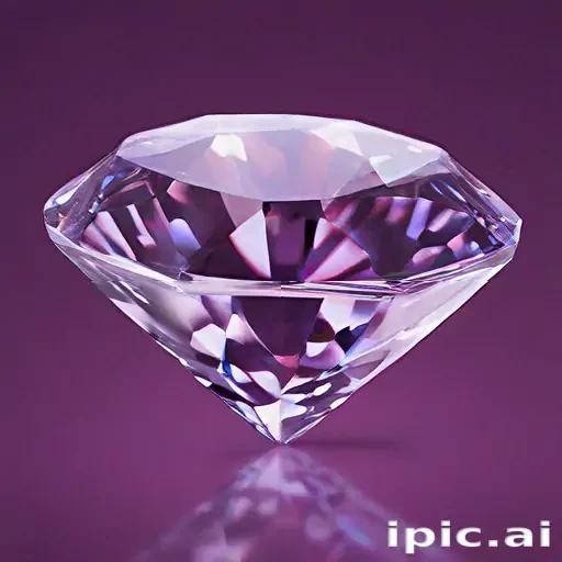 A Stunning Large Purple Diamond Sparkling Against a Beautiful Background