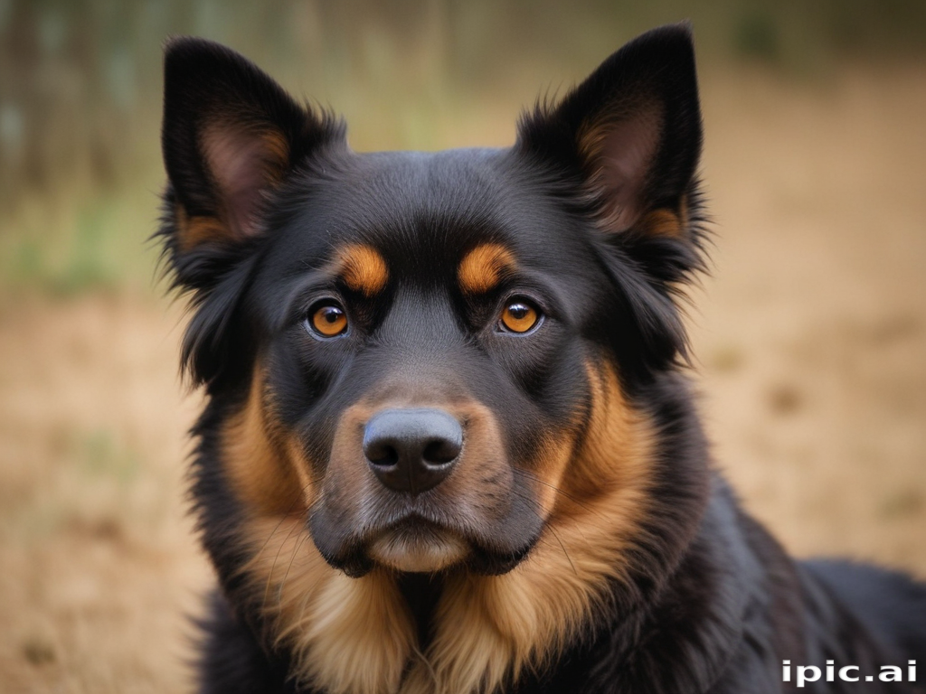 A Majestic Dog with Stunning Features and Expressive Eyes in Nature.