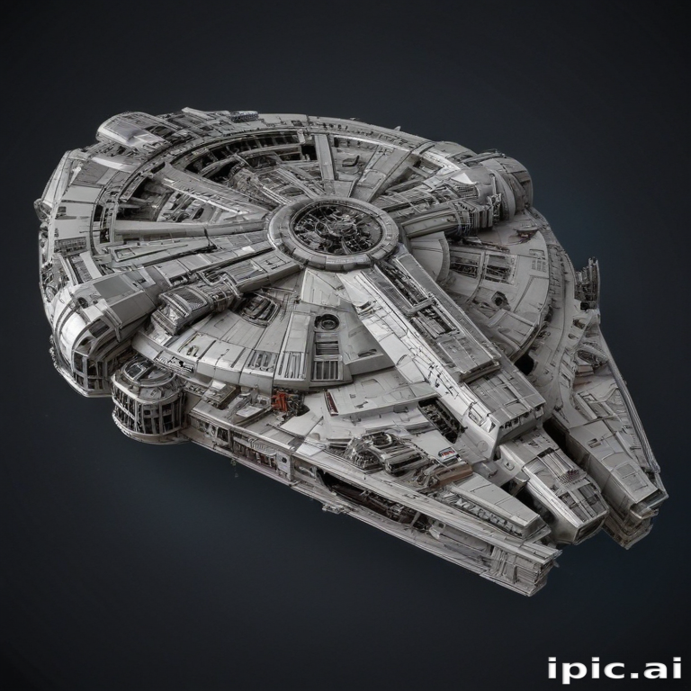 Intricate Design of a Futuristic Spaceship with Detailed Mechanical ...