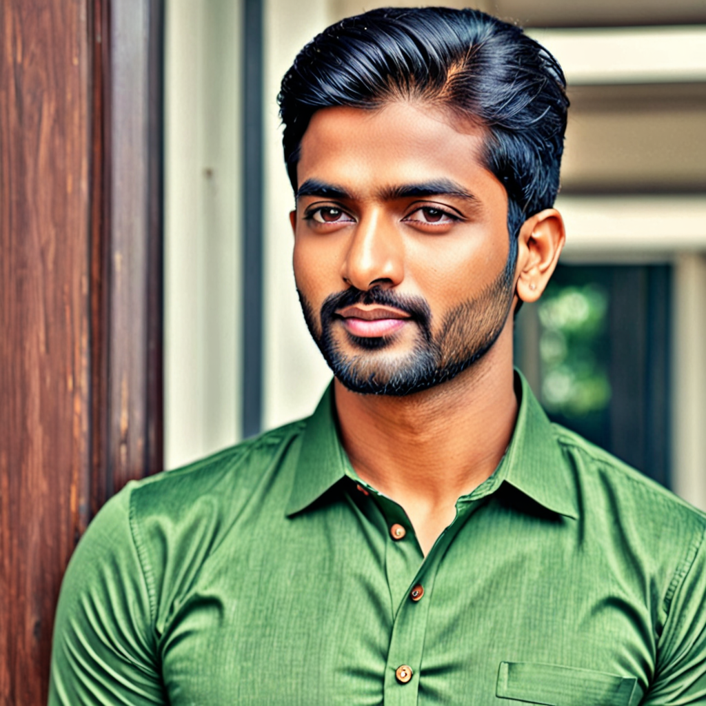 Handsome man with name Nikhilesh modling photo