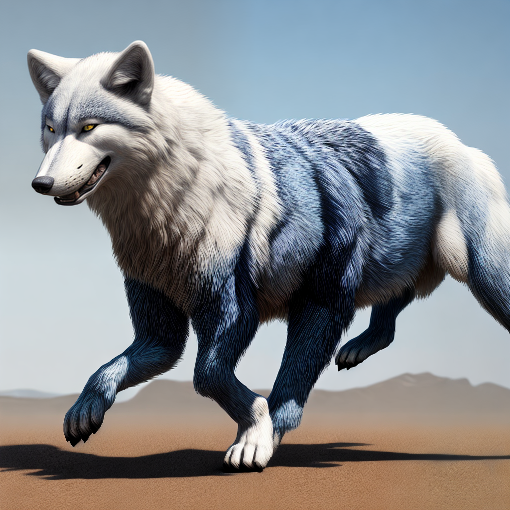 hyper realistic, storm trooper wolf