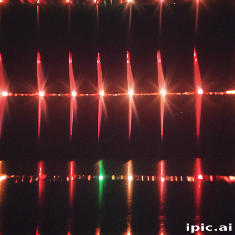 Vibrant Reflections of Colorful Lights Creating a Captivating Visual ...