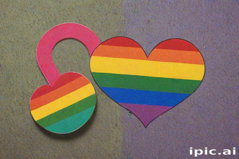 Colorful Rainbow Hearts Symbolizing Love and Unity in Diversity Together