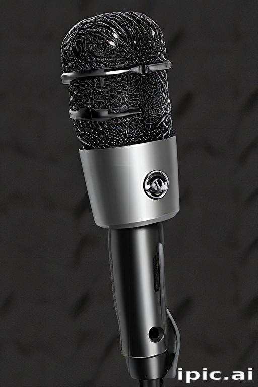 Classic Black Microphone Ready for Recording Powerful Vocals and Sounds