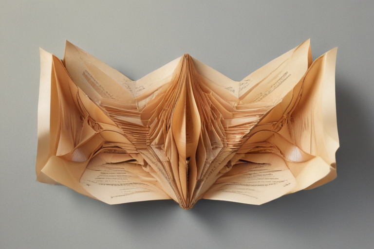 Intricately Folded Pages Create a Unique Artistic Representation of ...