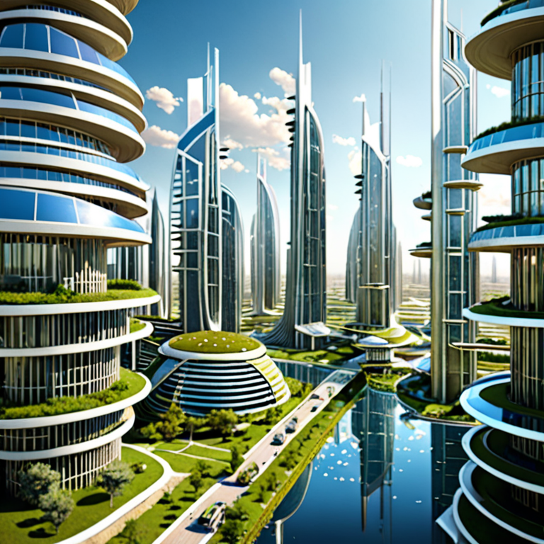 solarpunk utopian future city