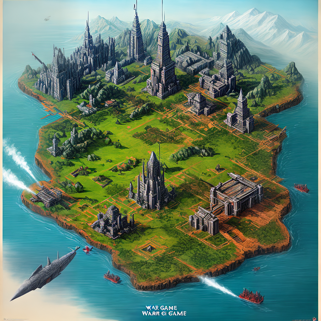 war games fantasy art poster
