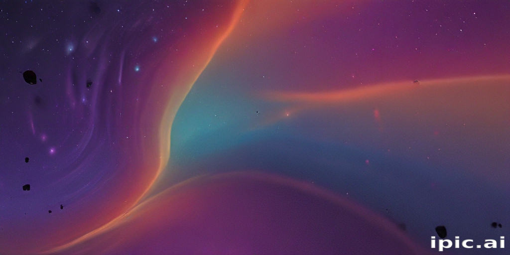 Vibrant Cosmic Swirls of Color in a Mystical Space Landscape