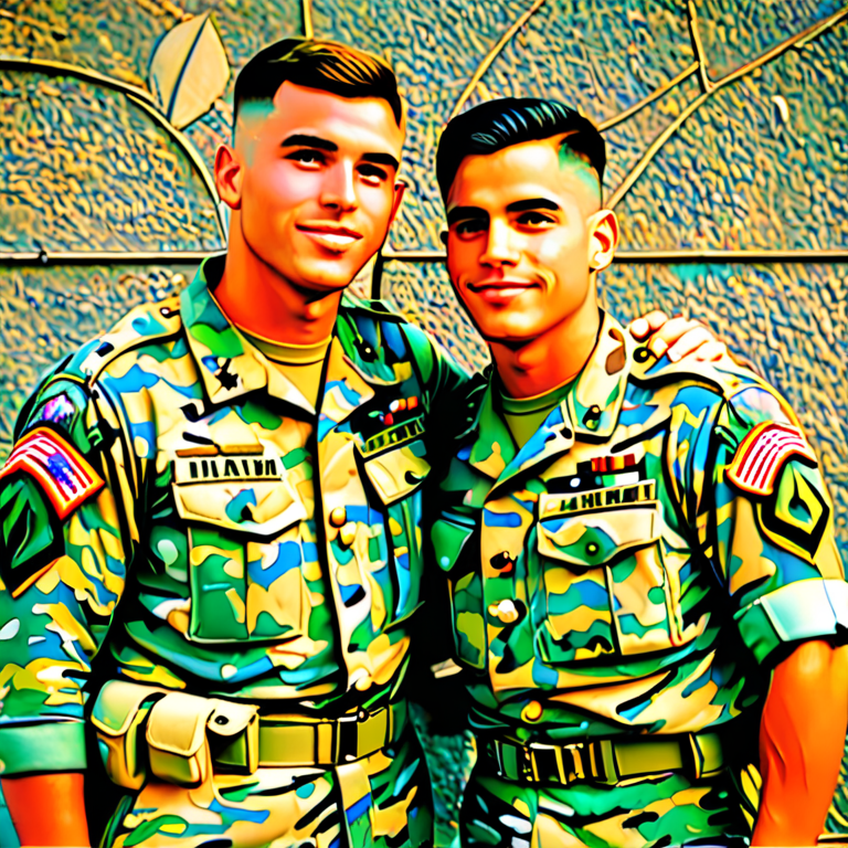 Two gay marines falling in love