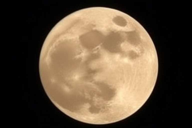 Capture a high-resolution image of a full moon against a clear night ...