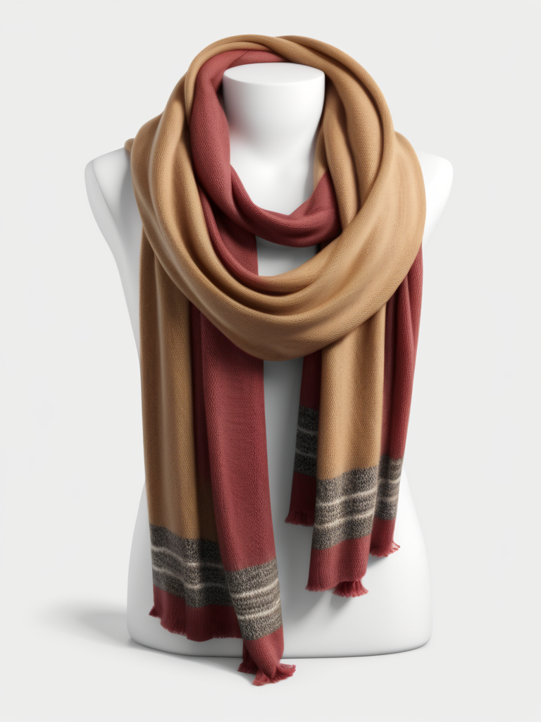 Elegant and Cozy Two-Tone Scarf Perfect for Fall and Winter Fashion