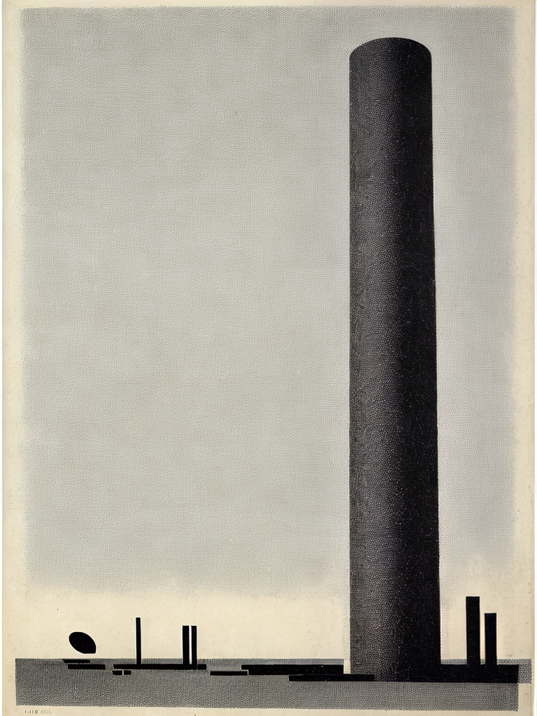 Soviet avant-garde constructivist tower, Malevich style