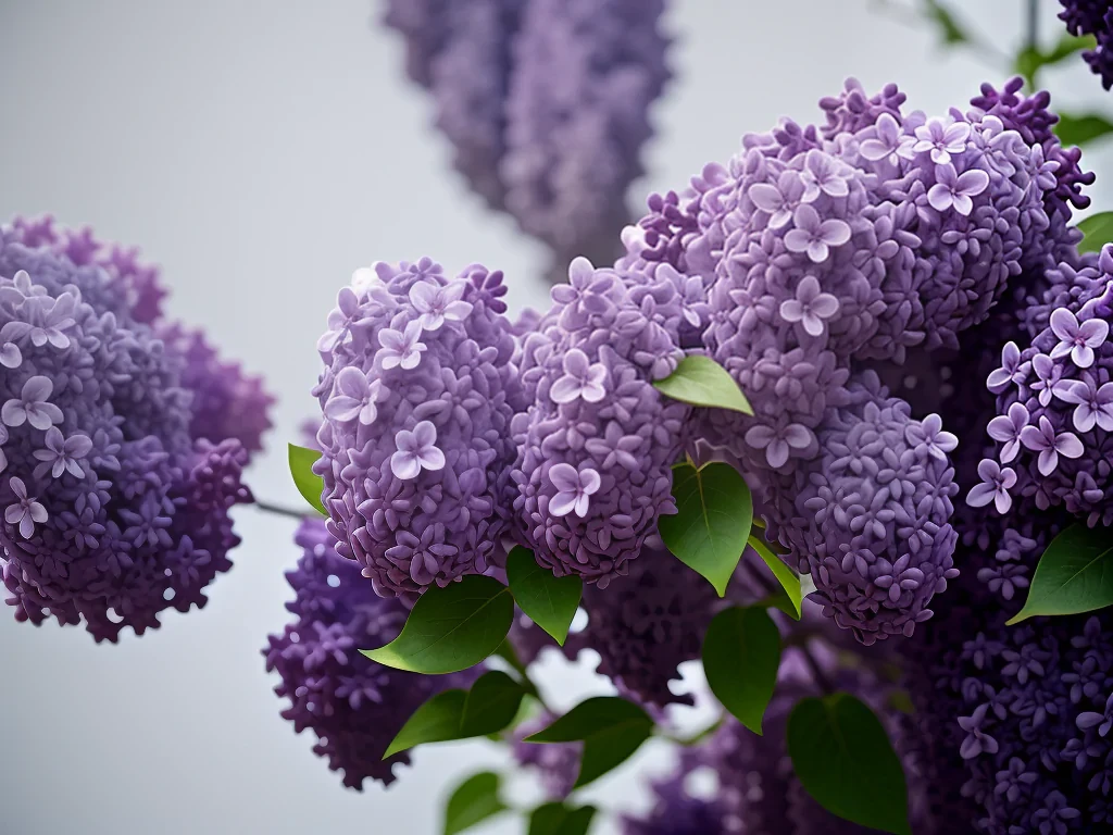 Beautiful Lilac Blooms Showcasing Vibrant Purple Flowers Against a Soft ...